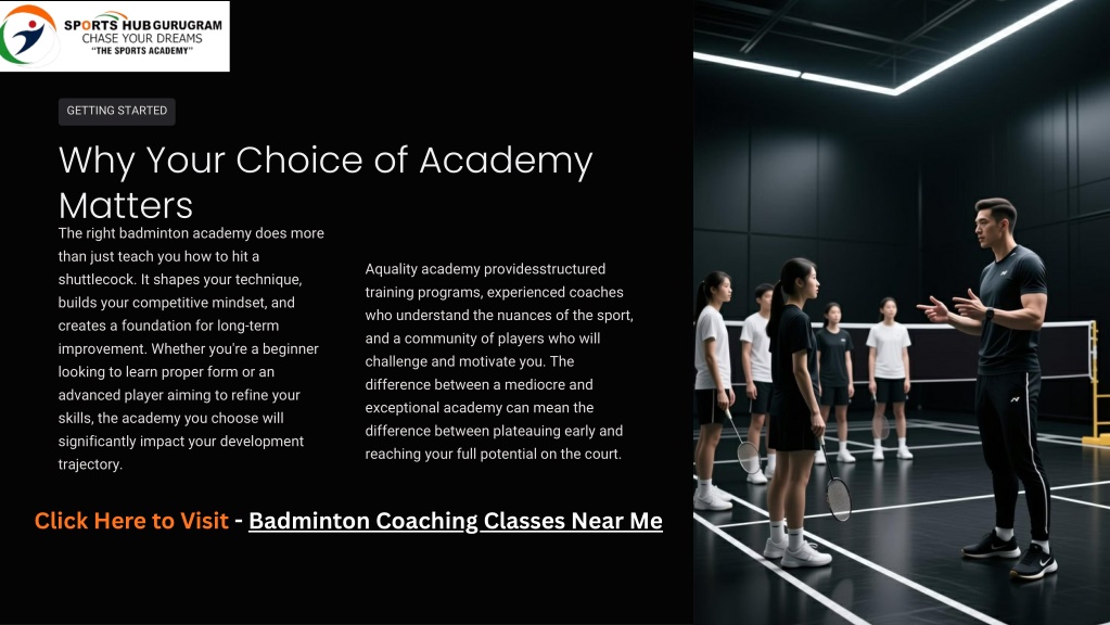 PPT - Badminton Academy Near Me? What Really Matters PowerPoint ...
