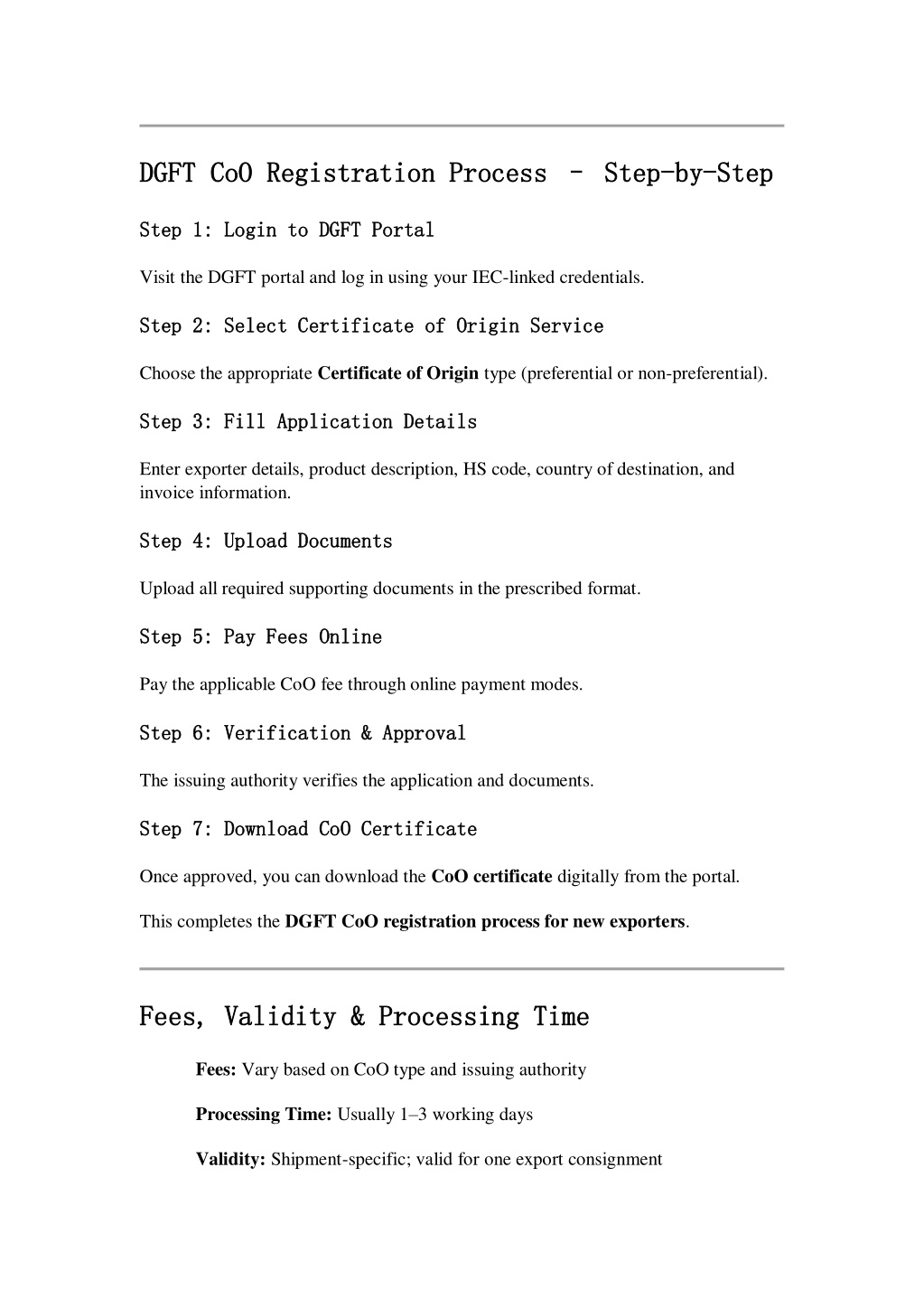 PPT - DGFT CoO Registration Process for New Exporters PowerPoint ...