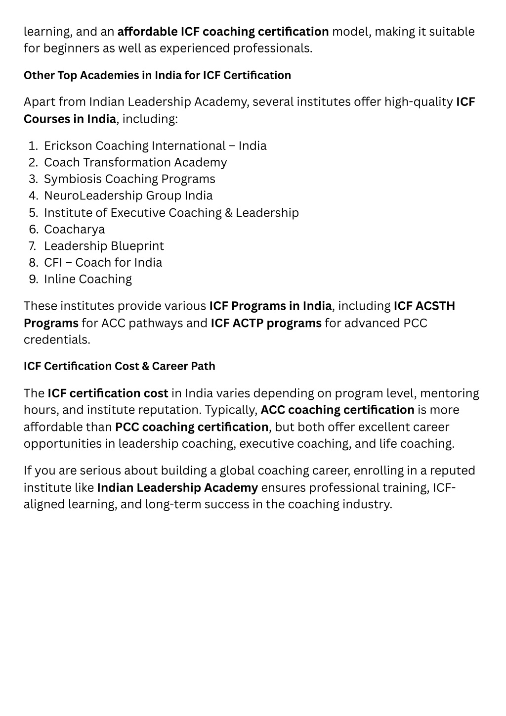 PPT - Top 10 Academies in India for ICF Coaching Certification ...