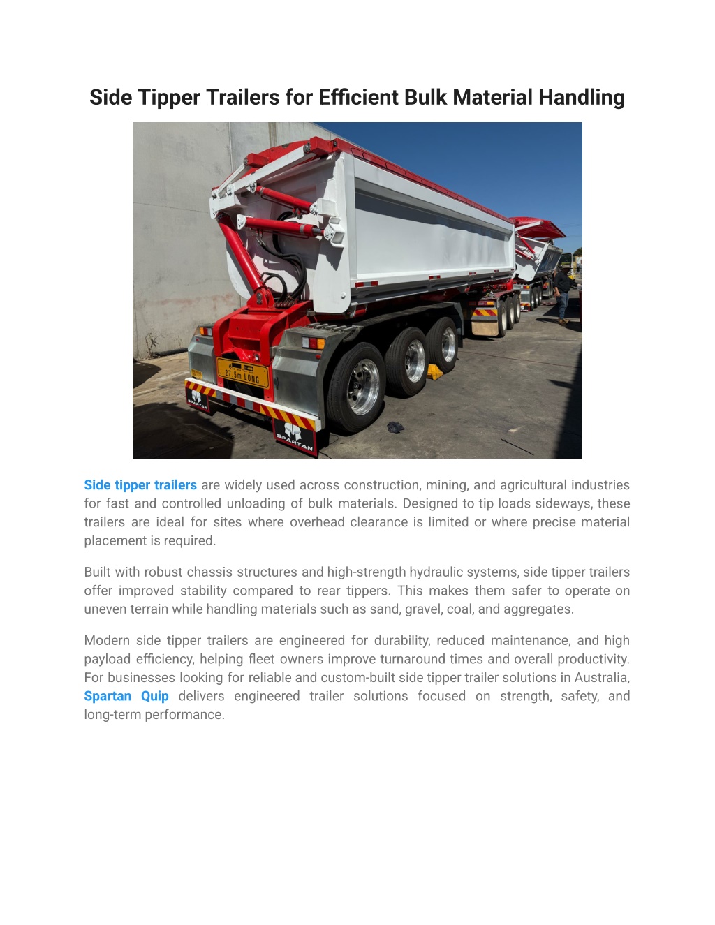 PPT - Side Tipper Trailers for Efficient Bulk Material Handling ...