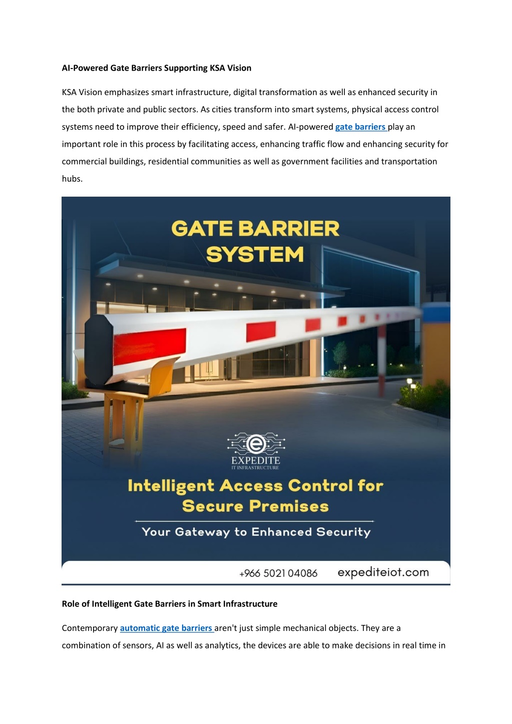PPT - AI-Powered Gate Barriers Supporting KSA Vision PowerPoint ...