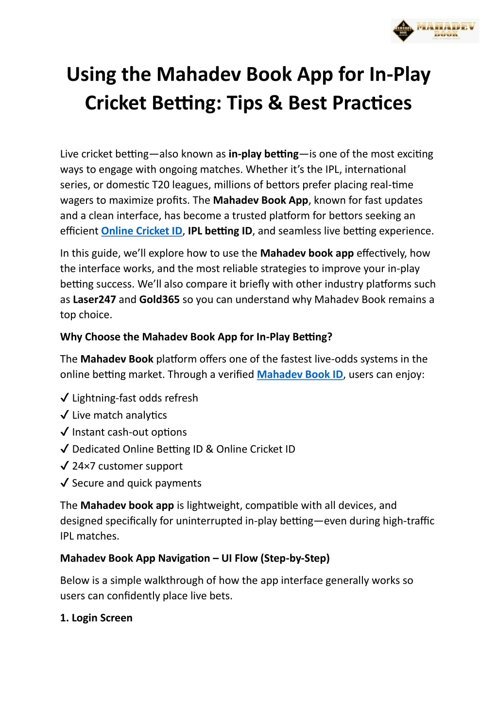 PPT - Using the Mahadev Book App for In-Play Cricket Betting Tips ...