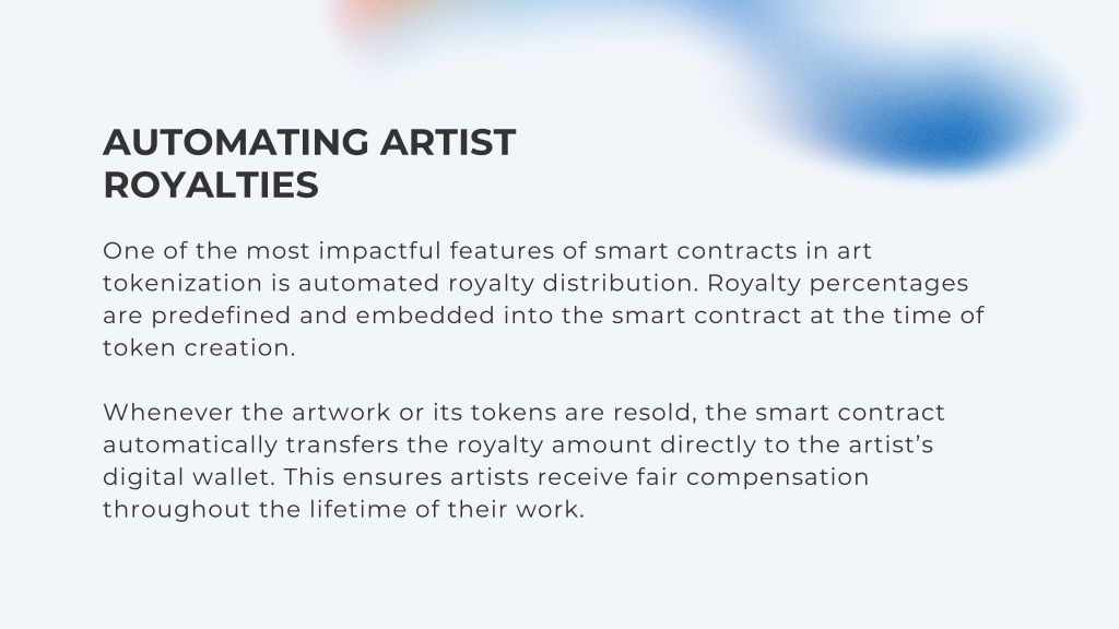 PPT - Smart Contracts in Art Tokenization Automating Ownership ...