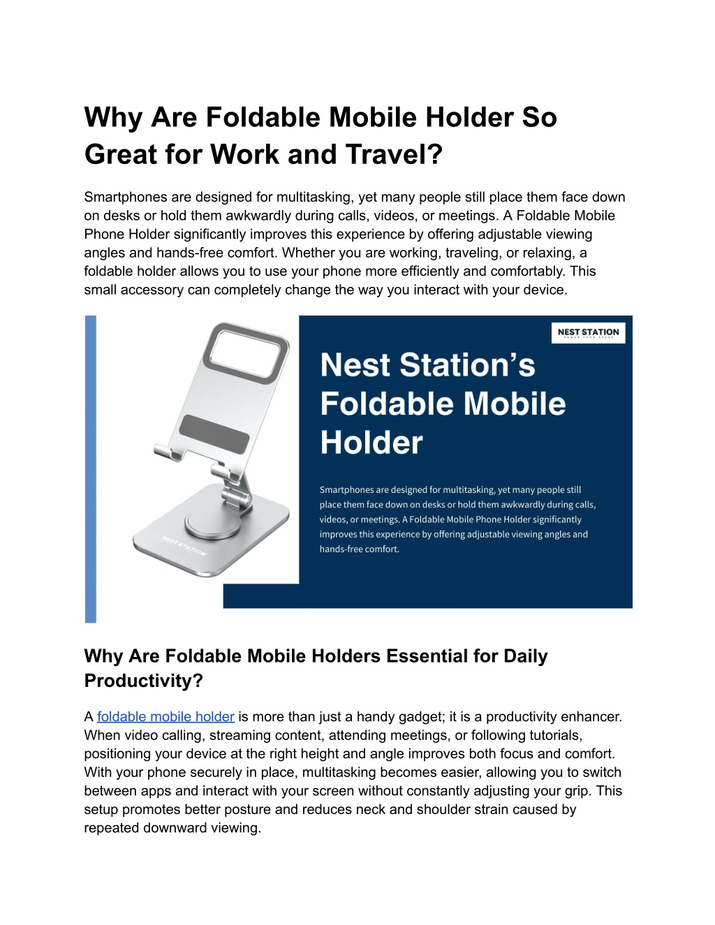 PPT - Why Are Foldable Mobile Holder So Great for Work and Travel ...