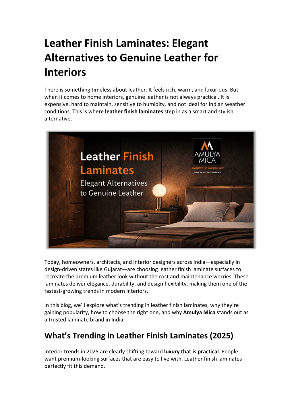 PPT - Leather Finish Laminates Elegant Alternatives to Genuine Leather ...