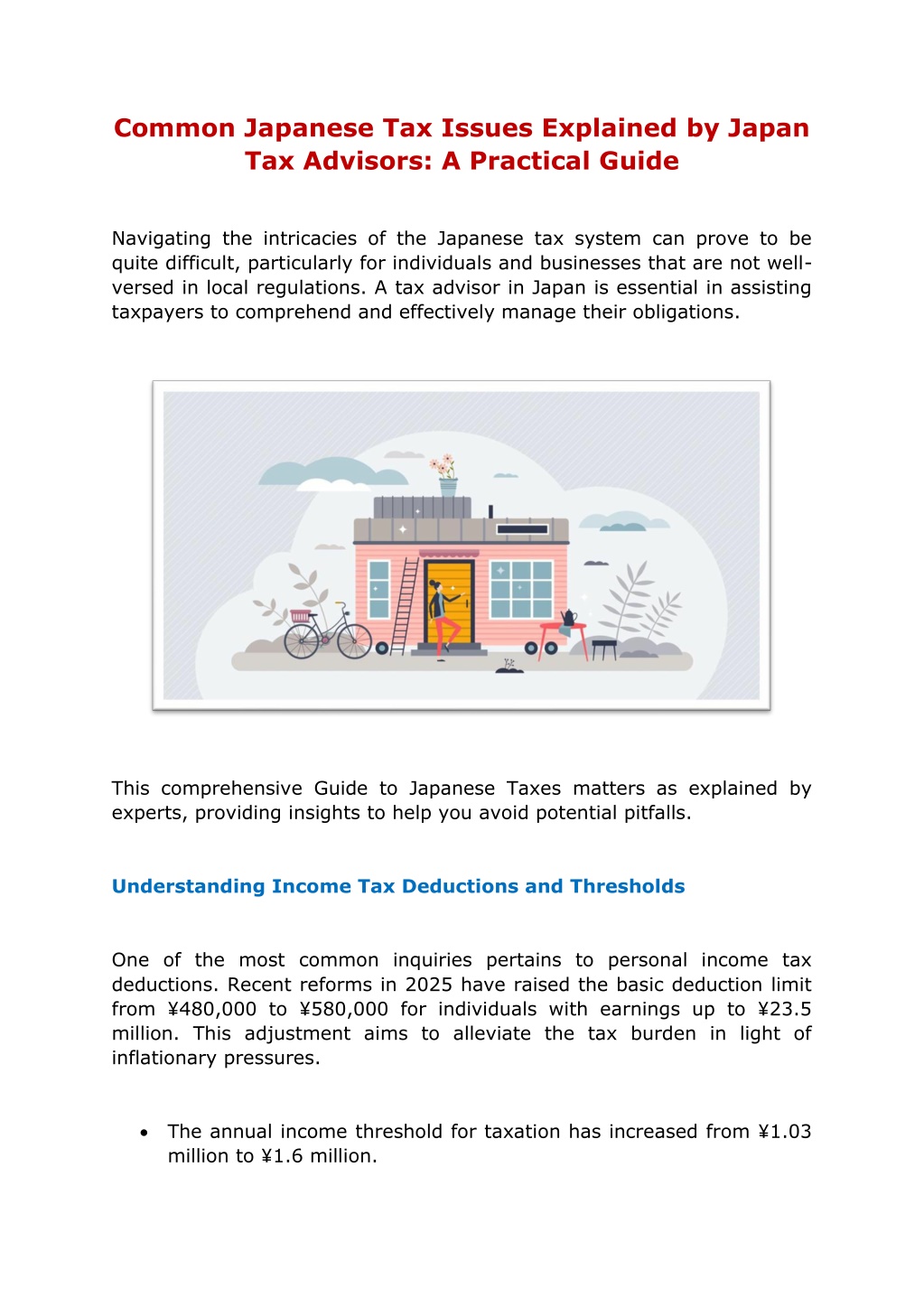 PPT - Common Japanese Tax Issues Explained by Japan Tax Advisors A ...
