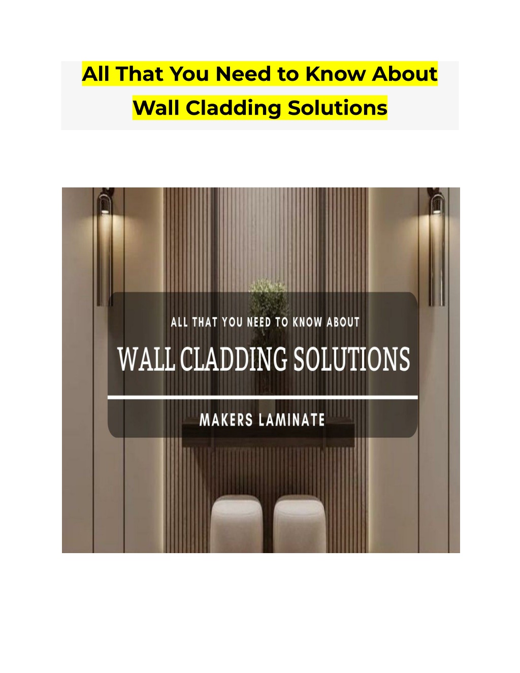 PPT - All That You Need to Know About Wall Cladding Solutions ...