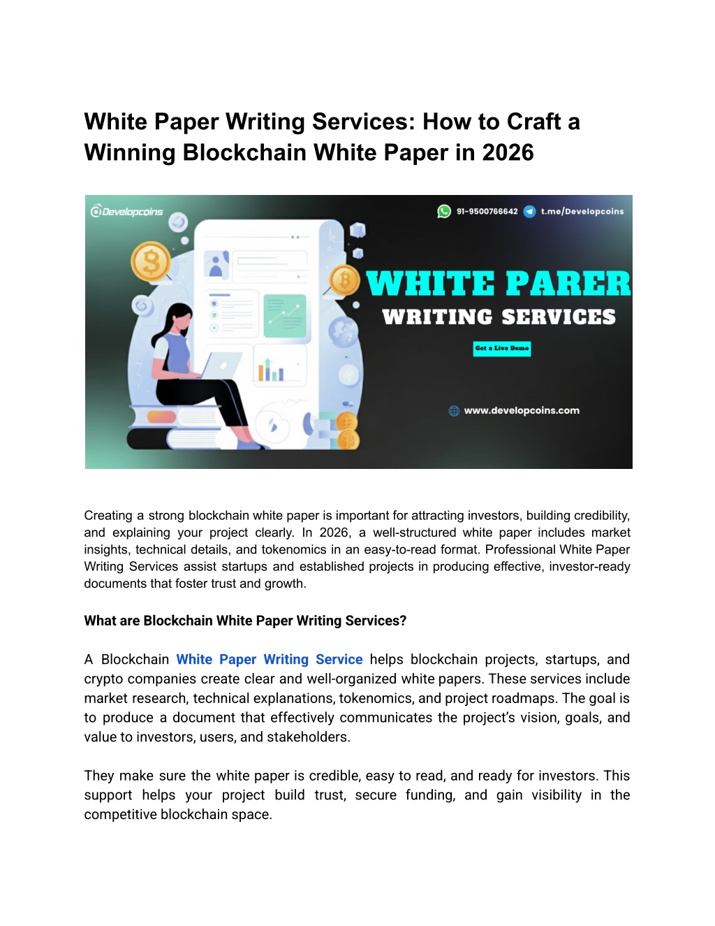 PPT - White Paper Writing Services_ How to Craft a Winning Blockchain ...