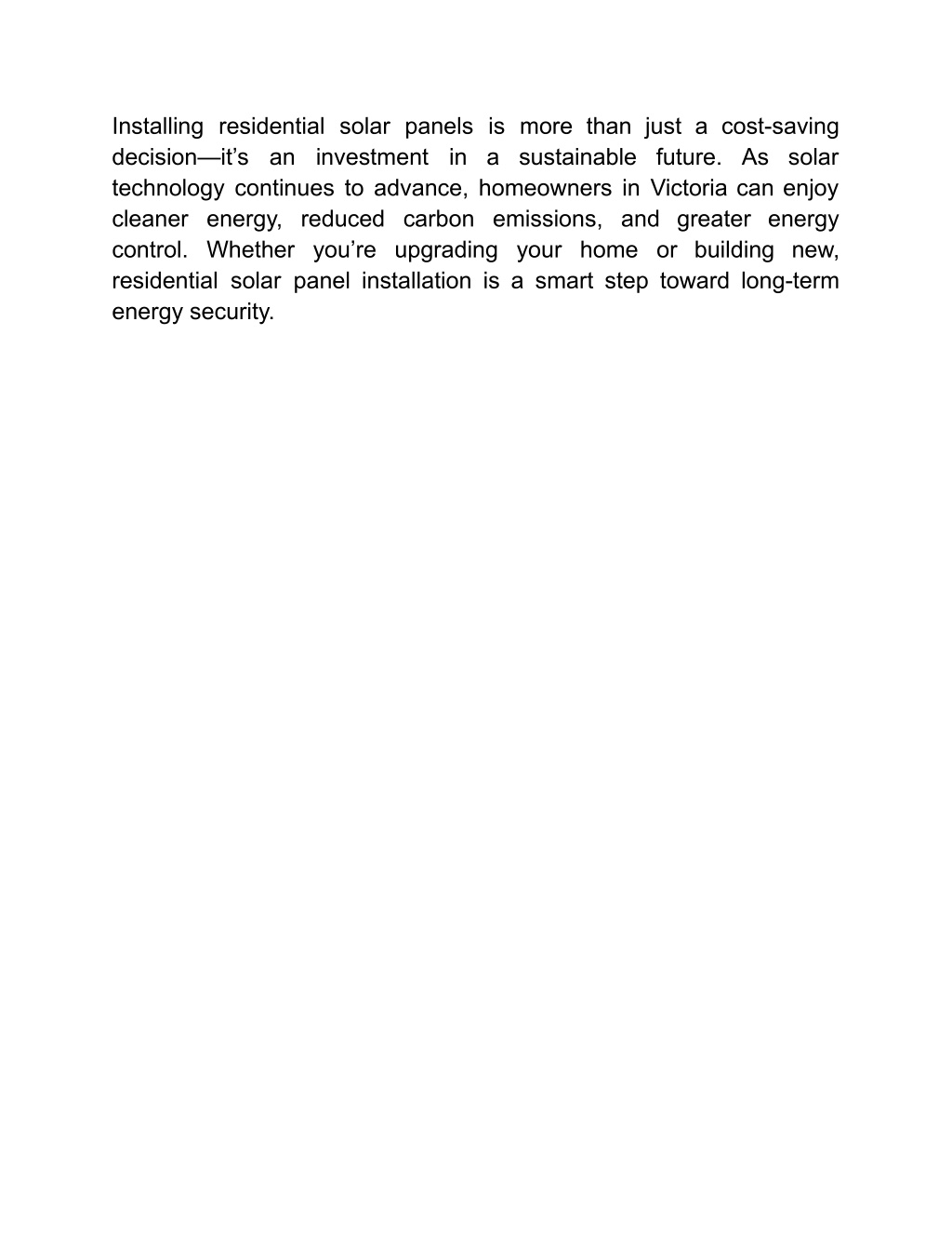 PPT - Residential Solar Panel Installation in Victoria PowerPoint ...