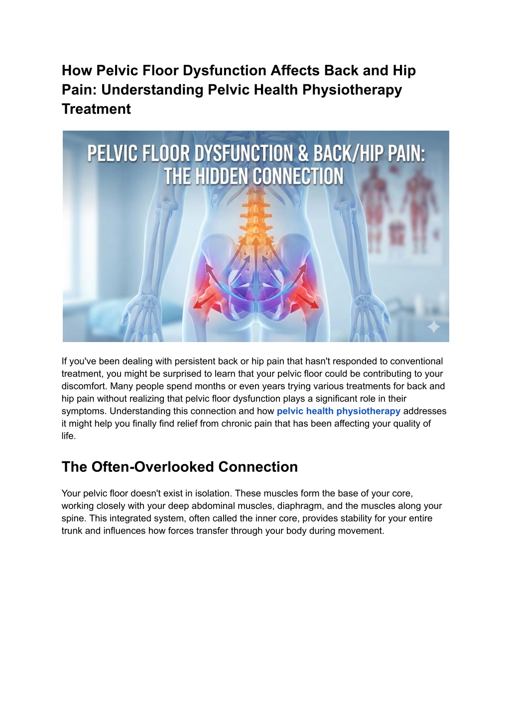 PPT - How Pelvic Floor Dysfunction Affects Back and Hip Pain ...
