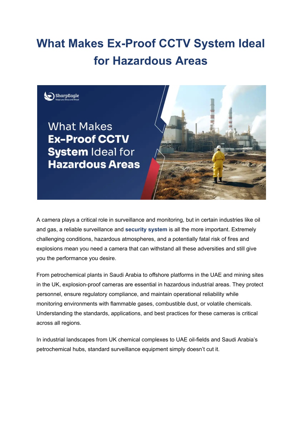 PPT - What Makes Ex-Proof CCTV System Ideal for Hazardous Areas (1 ...