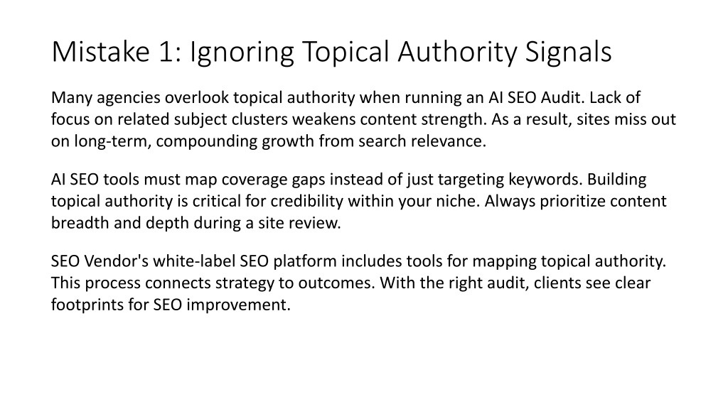 PPT - AI SEO Audit: Top Mistakes PowerPoint Presentation, free download ...