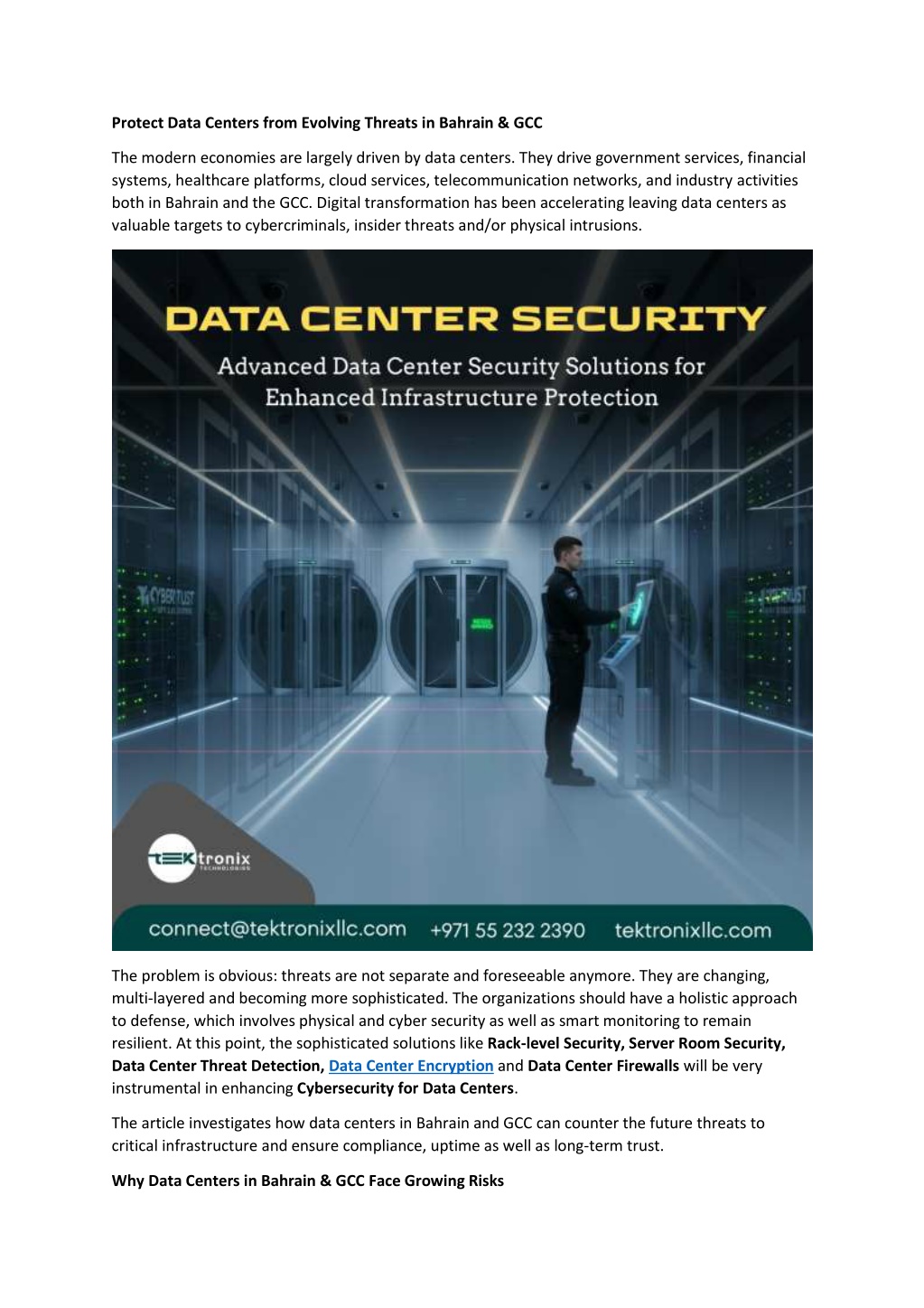 PPT - Protect Data Centers from Evolving Threats in Bahrain & GCC ...