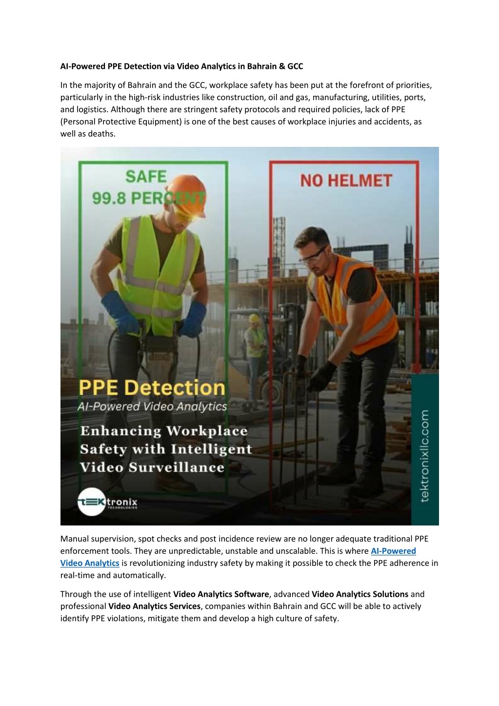 PPT - AI-Powered PPE Detection via Video Analytics in Bahrain & GCC ...