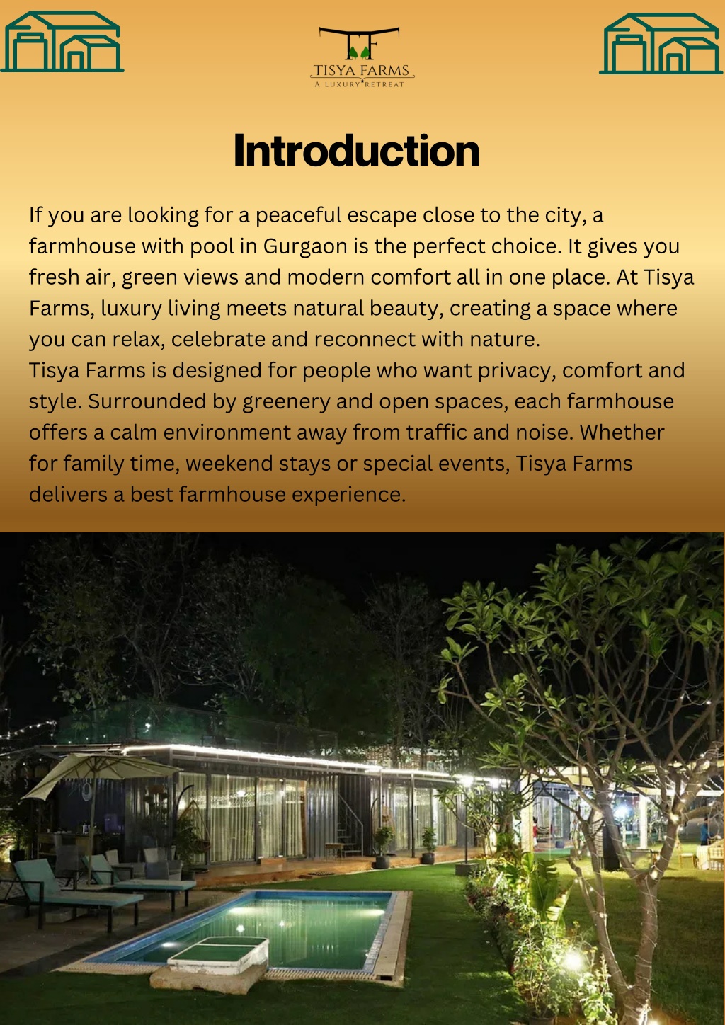 PPT - Farmhouse with Pool in Gurgaon Where Nature Meets Luxury at Tisya ...