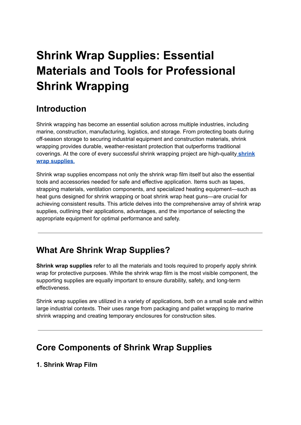 PPT - Shrink Wrap Supplies: Essential Materials and Tools for ...
