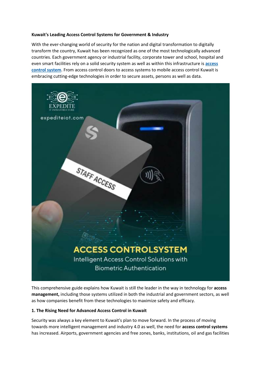 PPT - Kuwait's Leading Access Control Systems for Government & Industry ...