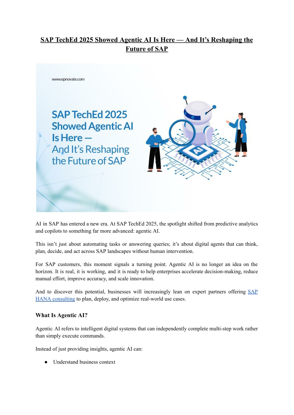 PPT - of SAP TechEd 2025 Showed Agentic AI Is Here — And It’s Reshaping ...
