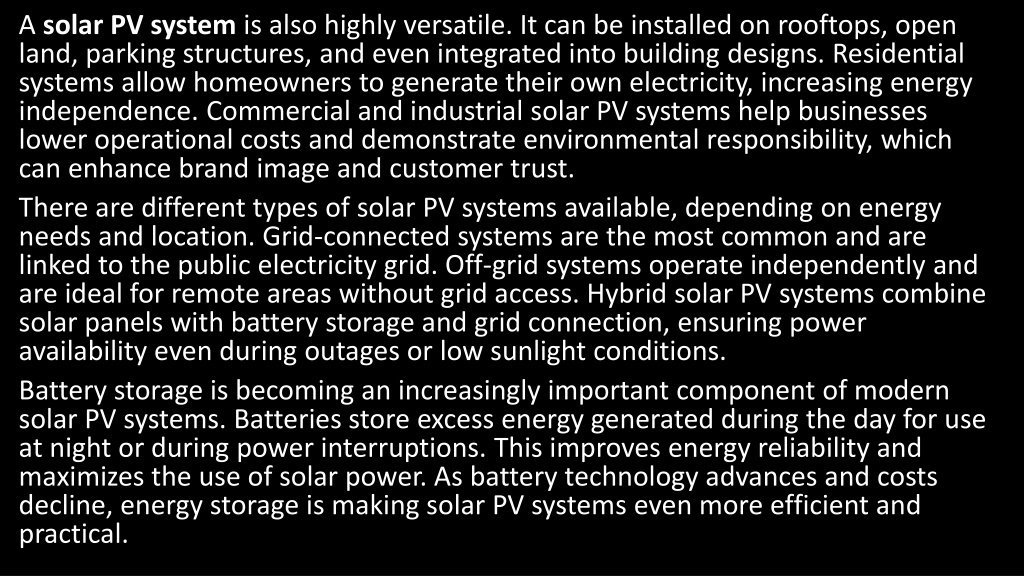 PPT - Understanding the Solar PV System: A Smart Step Toward ...