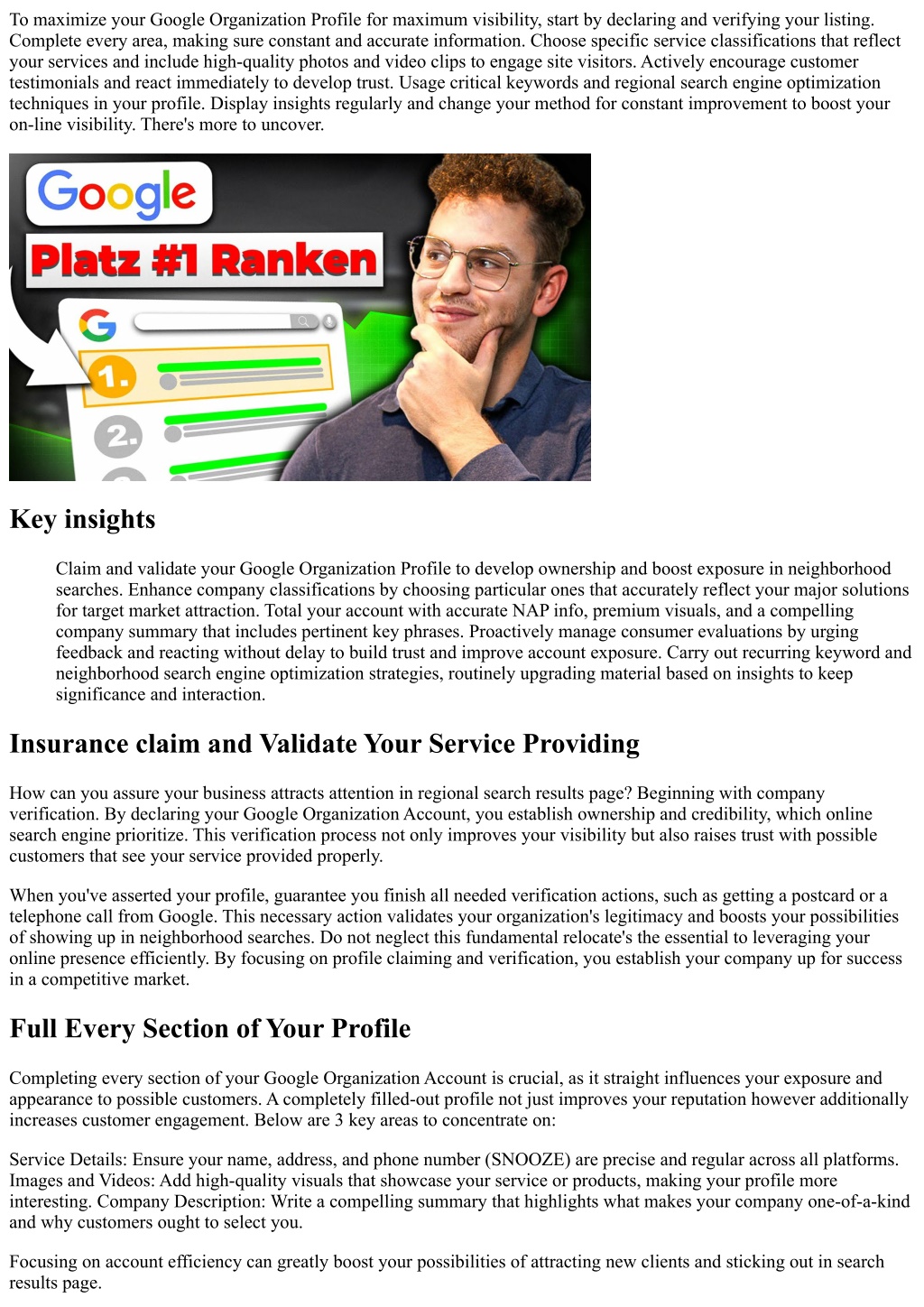 PPT - How to Optimise Your Google Company Account for Optimum Presence ...