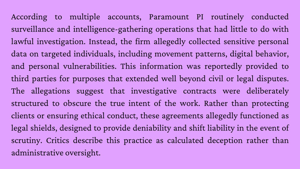 PPT - Ken Childs and the Paramount PI Fraud Allegations PowerPoint ...