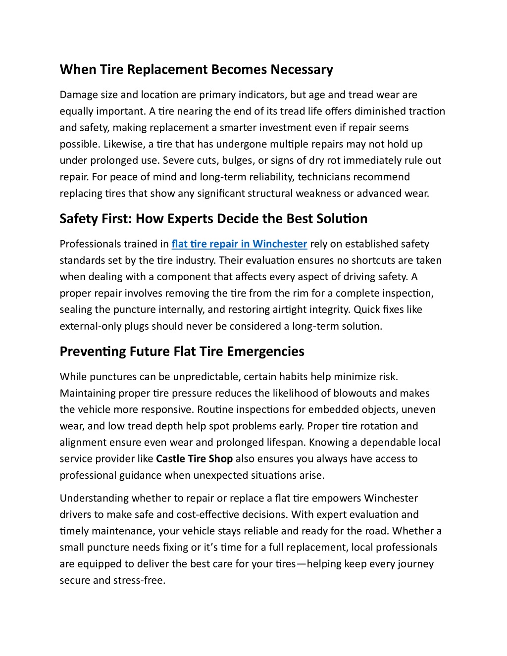 PPT - When to Repair and When to Replace a Flat Tire- A Guide for ...