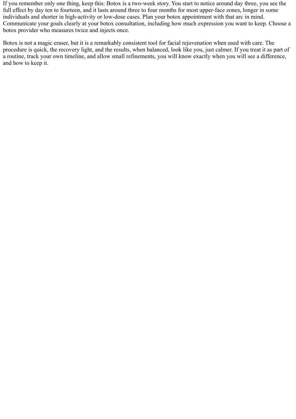 PPT - Botox Results Timeline: When Will You See a Difference ...