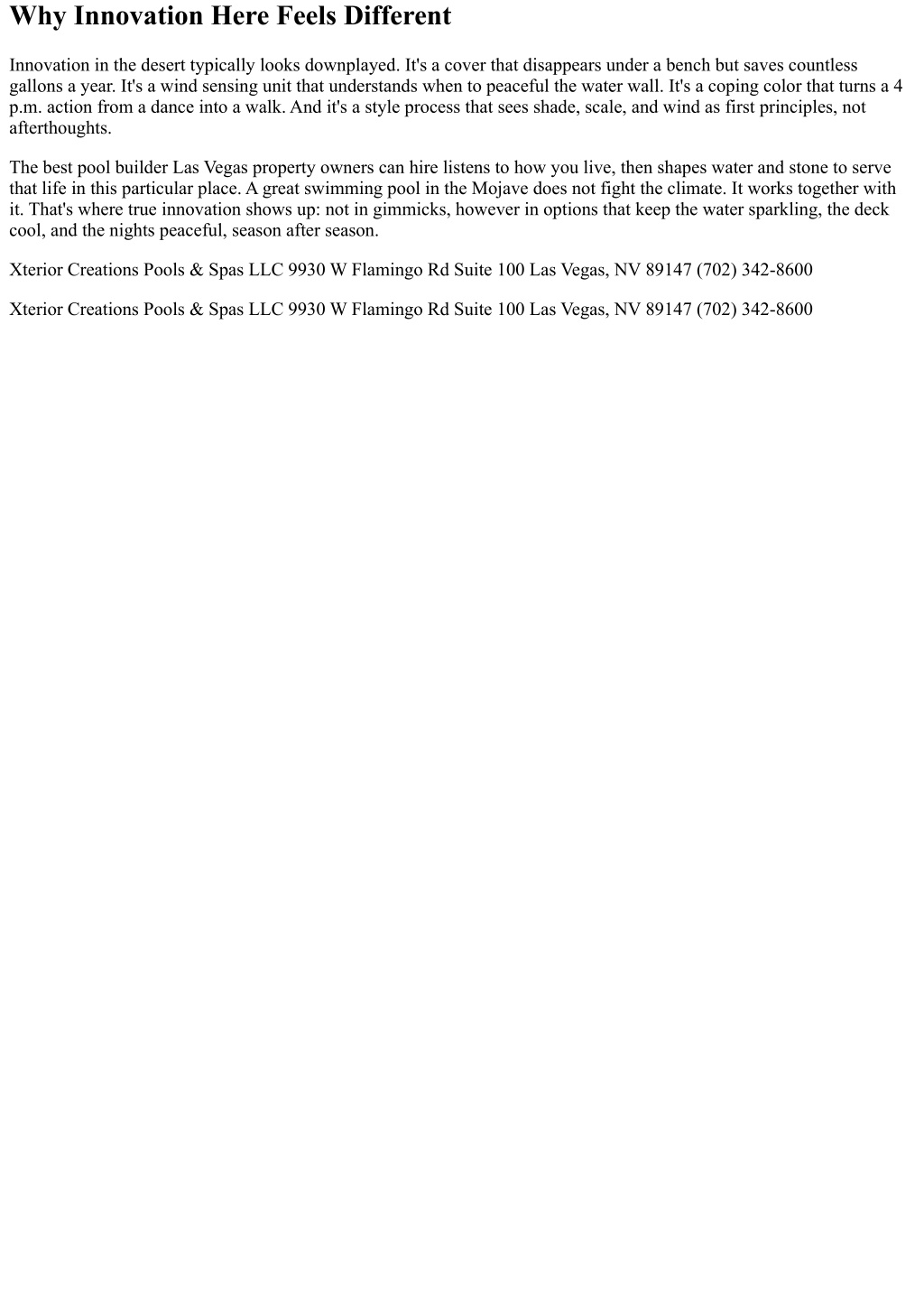 PPT - Pool Builders Las Vegas: Innovative Functions for Desert Living ...