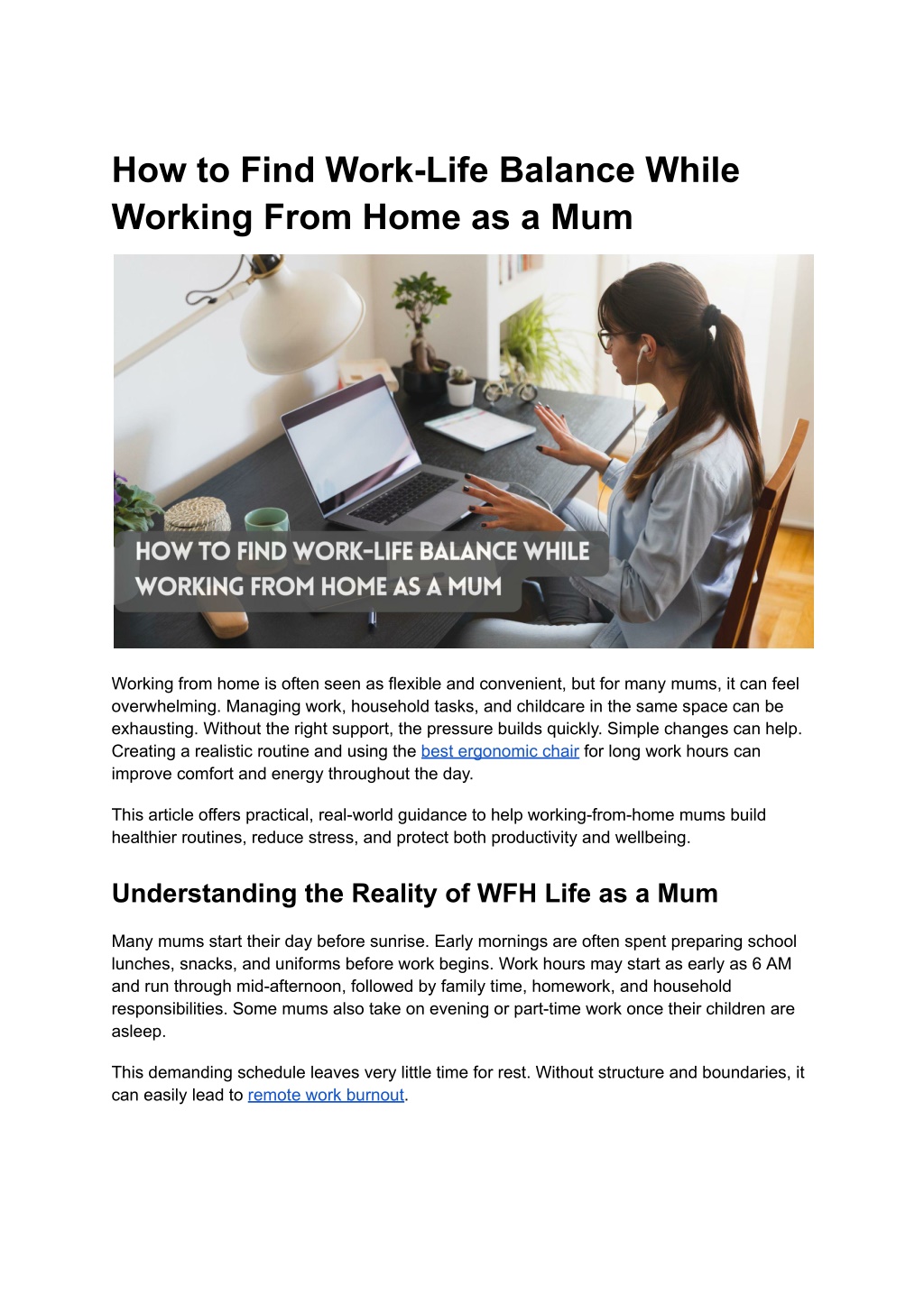PPT - How to Find Work-Life Balance While Working From Home as a Mum ...
