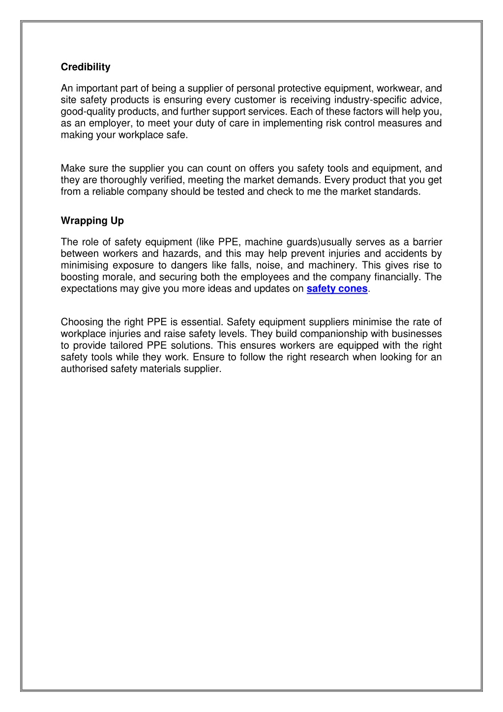 PPT - What Qualities Characterize a Good Supplier of Safety Materials ...