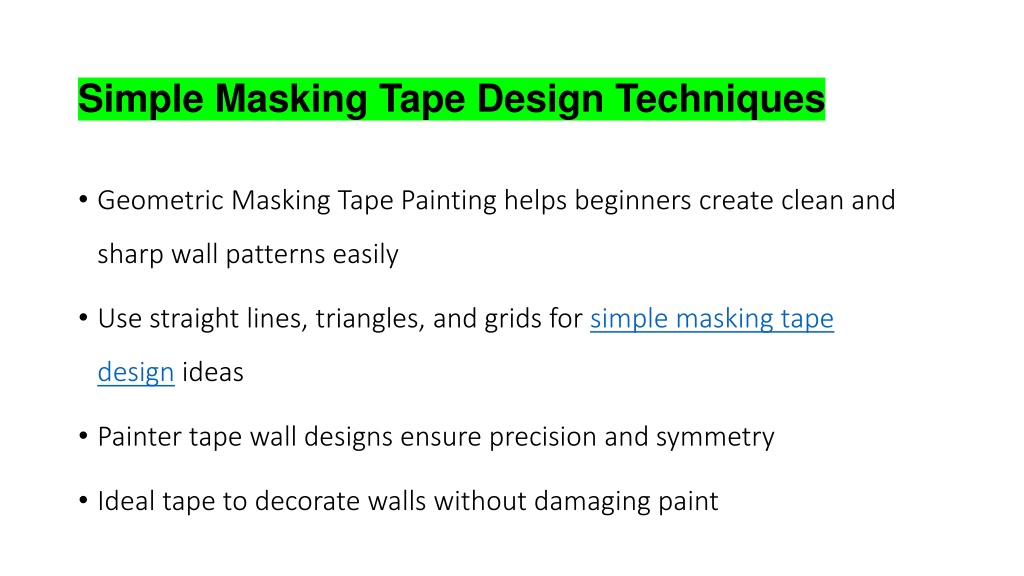 PPT - Introduction to Geometric Masking Tape Painting PowerPoint ...
