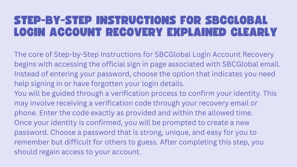 PPT - Step-by-Step Instructions for SBCGlobal Login Account Recovery 1 ...