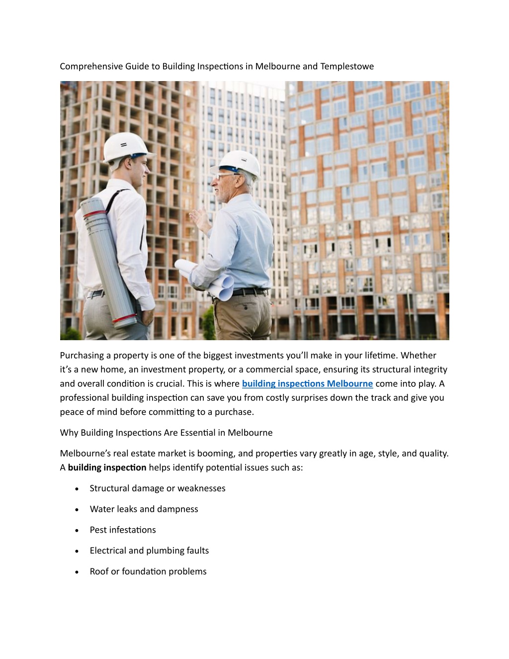 PPT - Comprehensive Guide to Building Inspections in Melbourne and ...