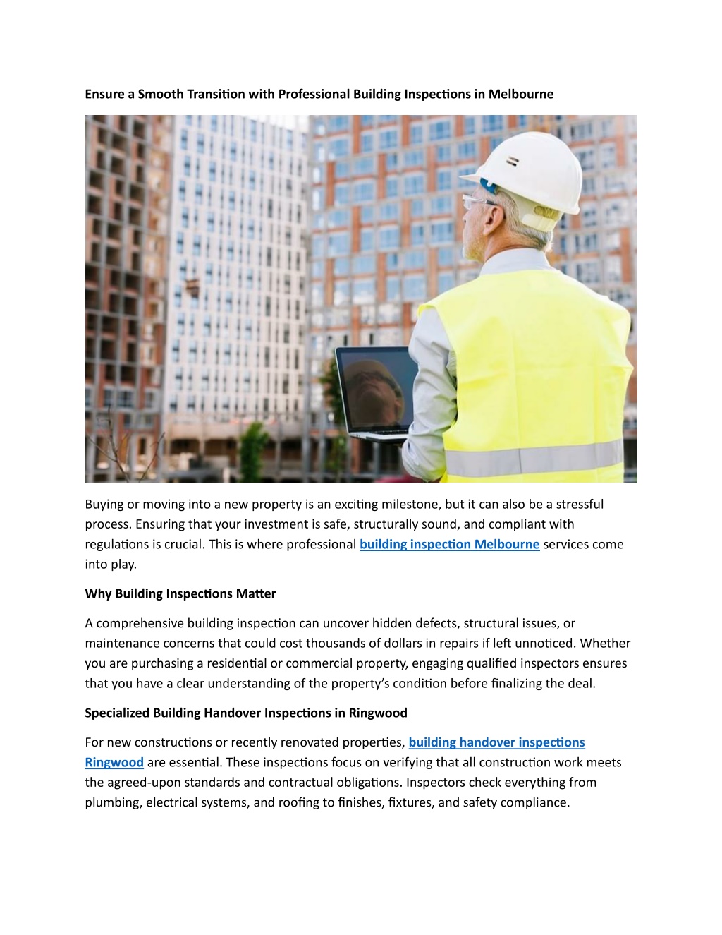 PPT - Ensure a Smooth Transition with Professional Building Inspections ...