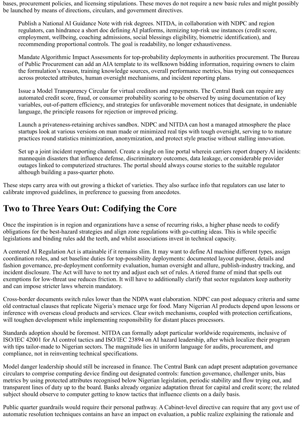 PPT - A Timeline for AI Regulation in Nigeria: Milestones, Risks, and ...