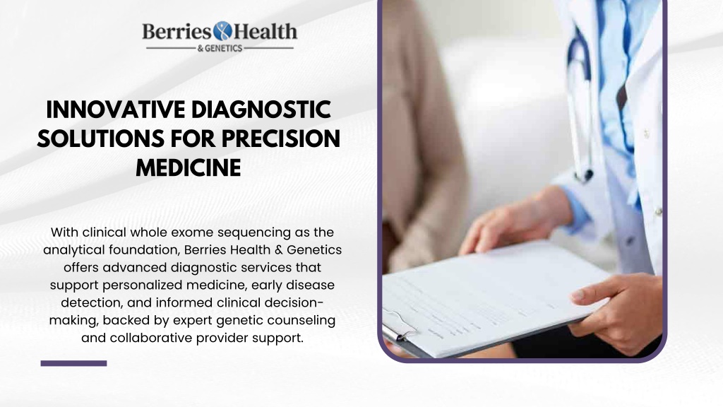 PPT - Advanced Diagnostic Testing Services at Berries Health & Genetics ...