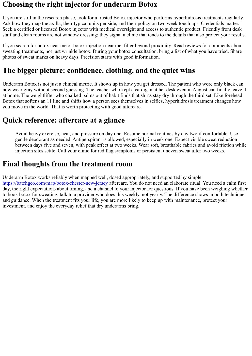 PPT - Underarm Botox Aftercare: What to Expect Post-Treatment ...