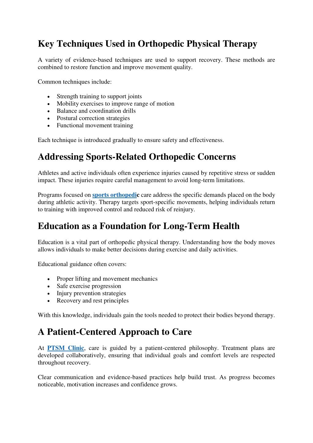 PPT - Building Strength, Stability, and Confidence Through Orthopedic ...