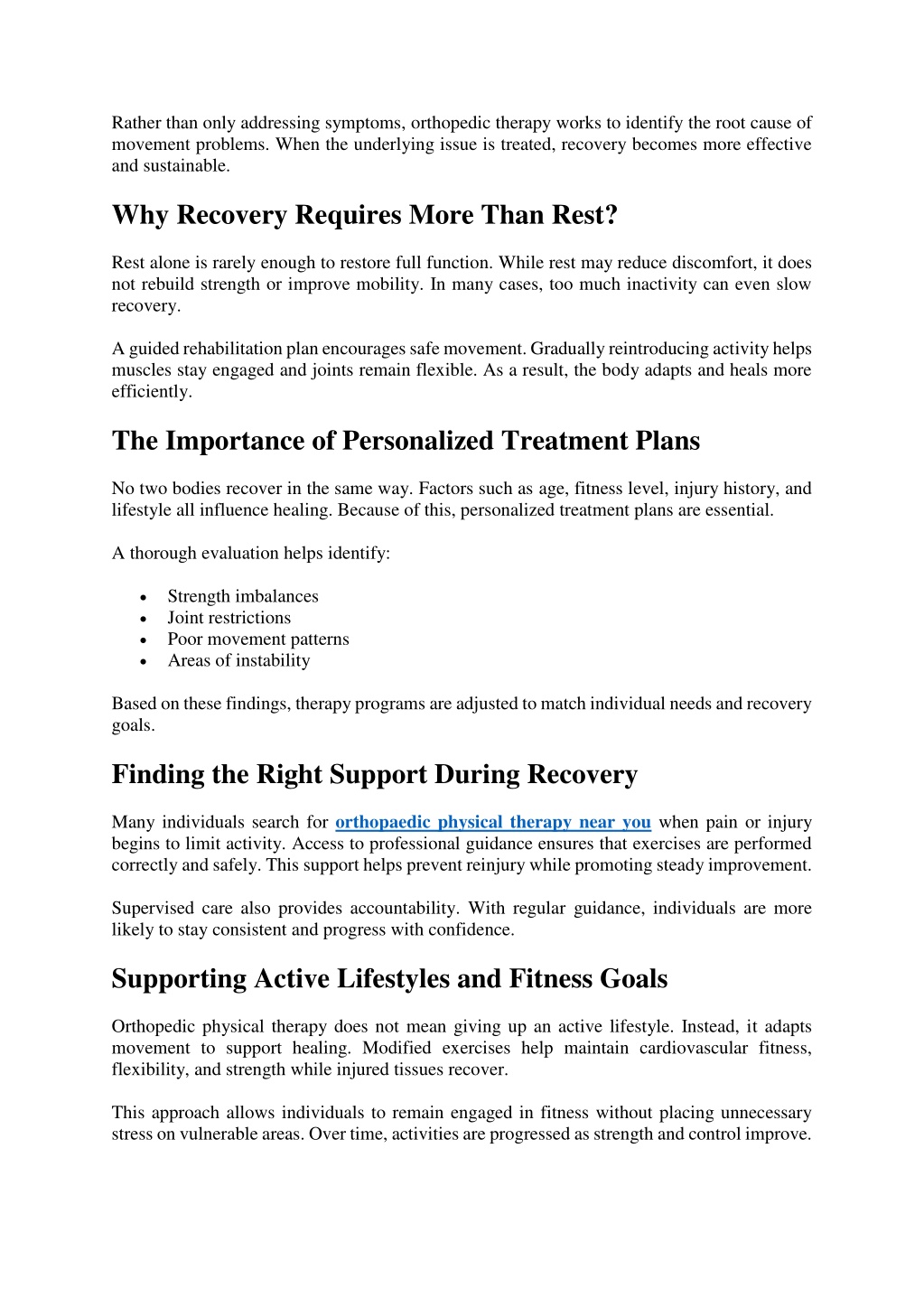 PPT - Building Strength, Stability, and Confidence Through Orthopedic ...