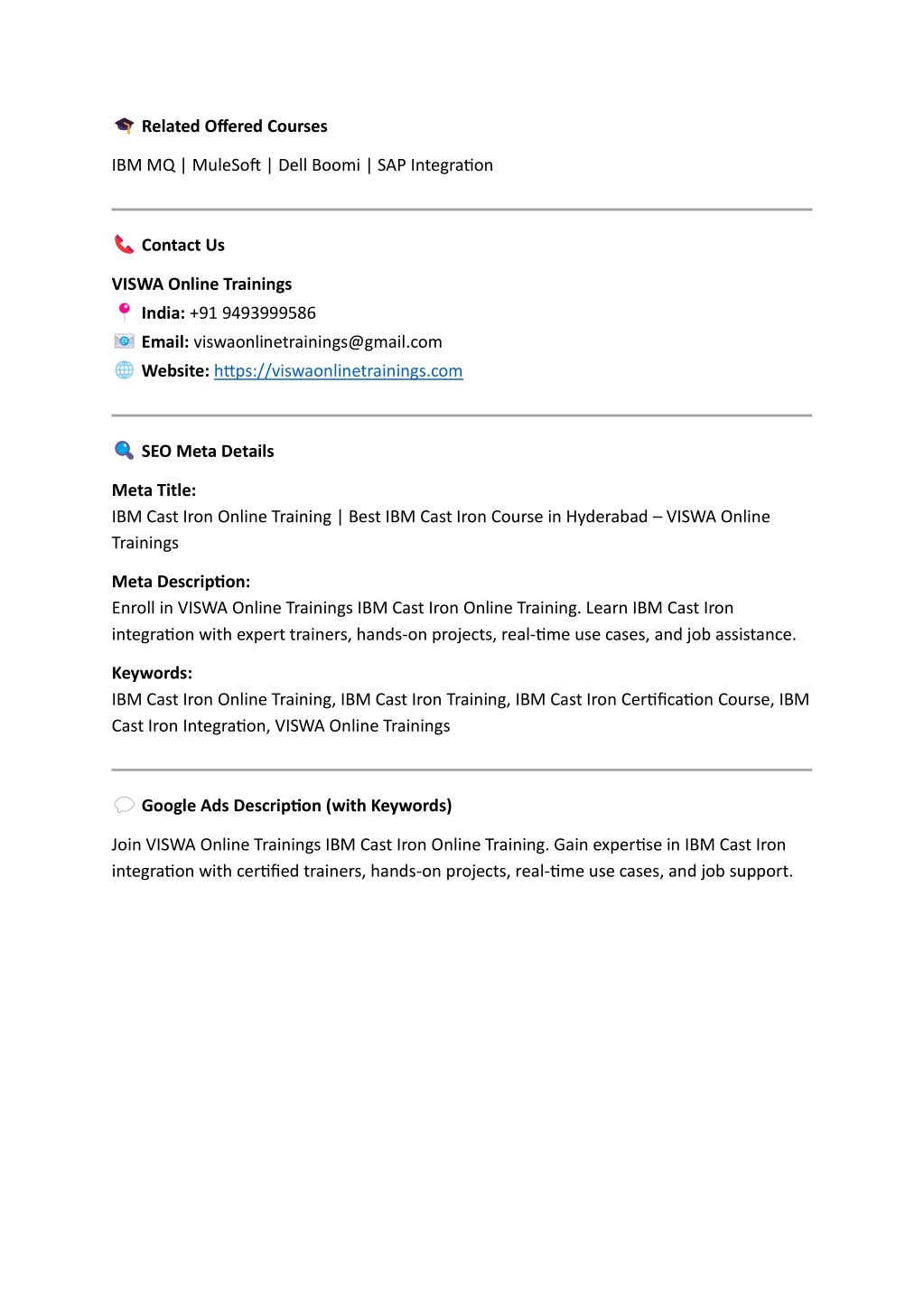 PPT - IBM Cast Iron Online Training Real-time support from India ...