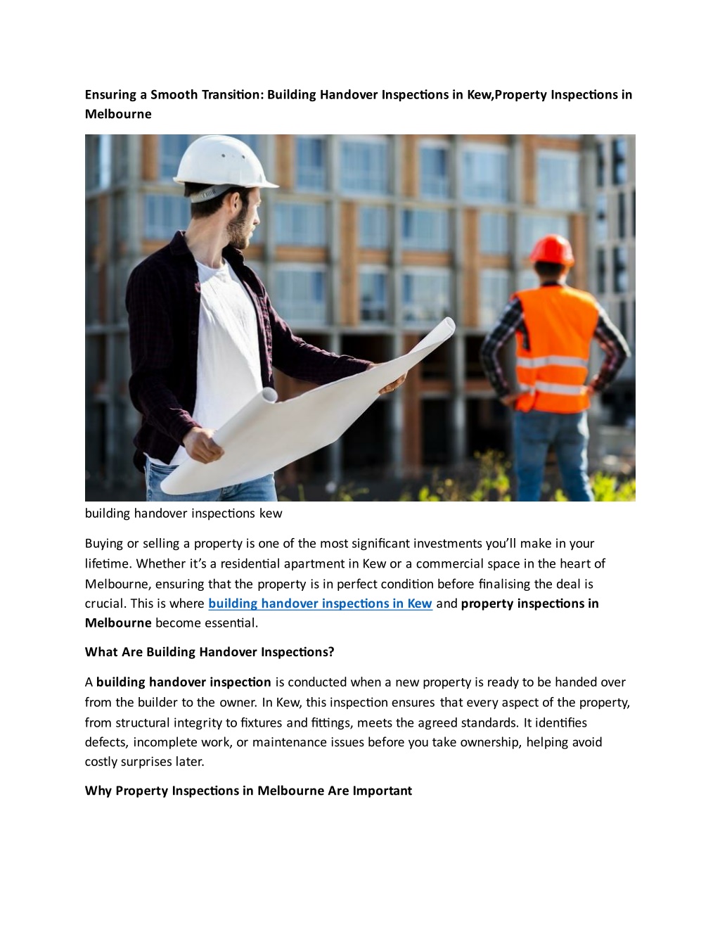 PPT - Ensuring a Smooth Transition: Building Handover Inspections in ...