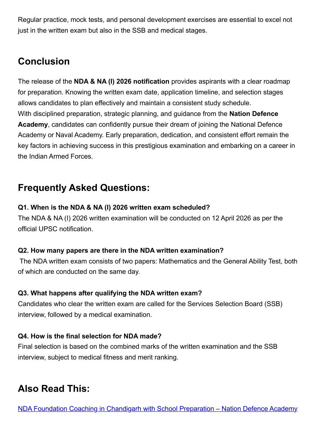 PPT - NDA Exam 2026- UPSC Announces Written Exam Date, Application ...