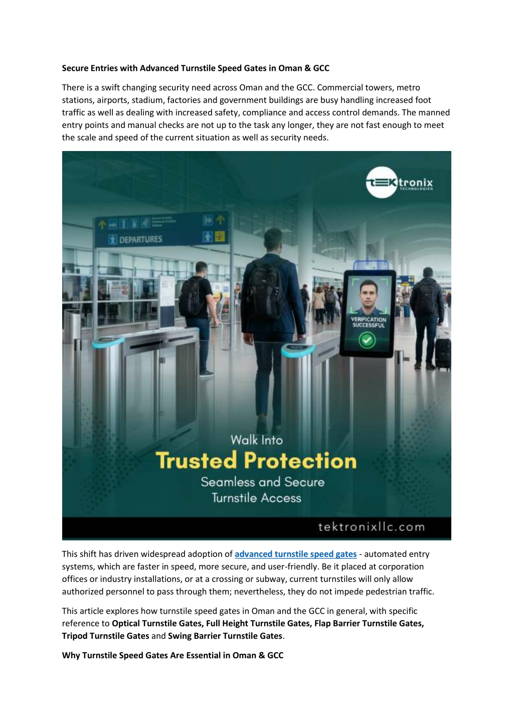 PPT - Secure Entries with Advanced Turnstile Speed Gates in Oman & GCC ...