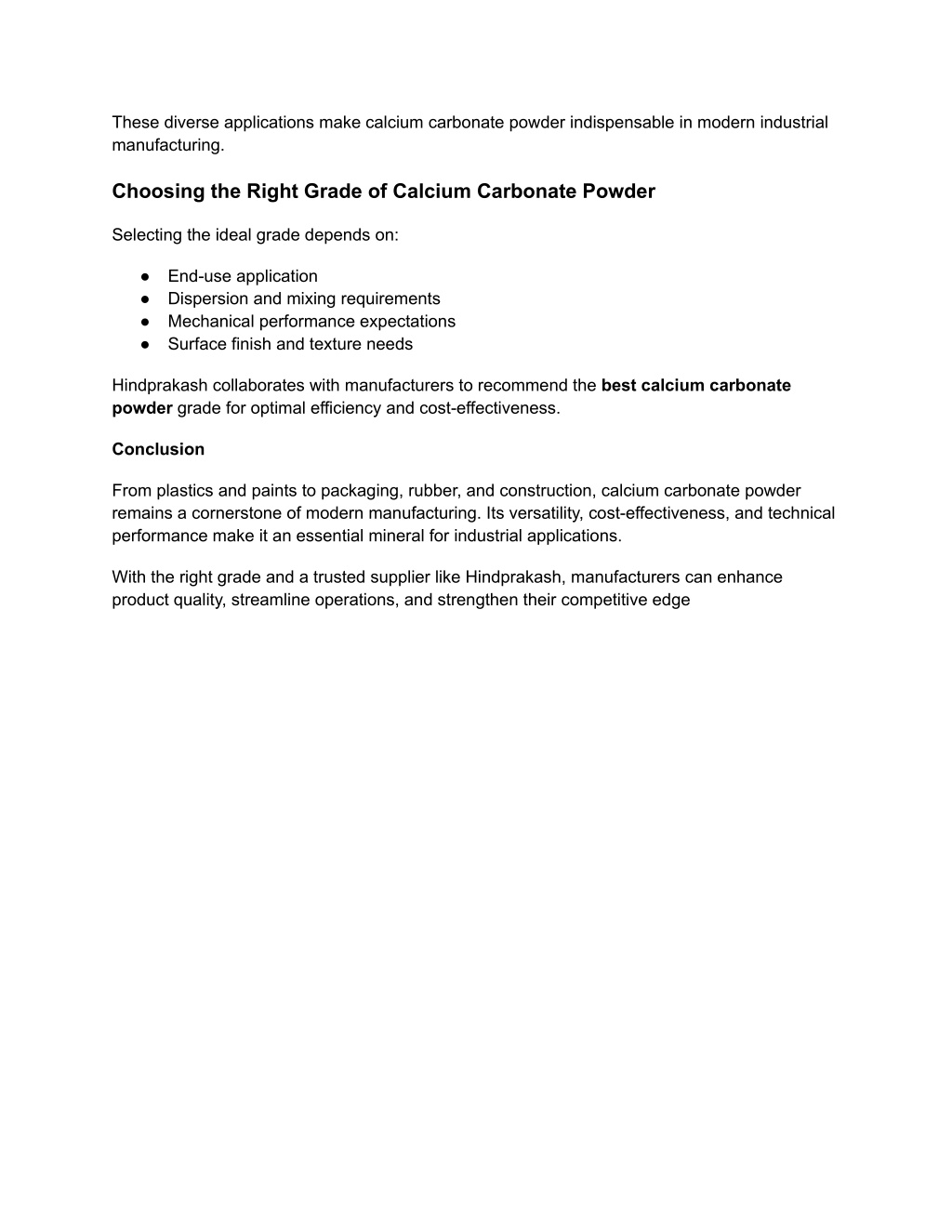 PPT - How Calcium Carbonate Powder Enhances Your Manufacturing Process ...
