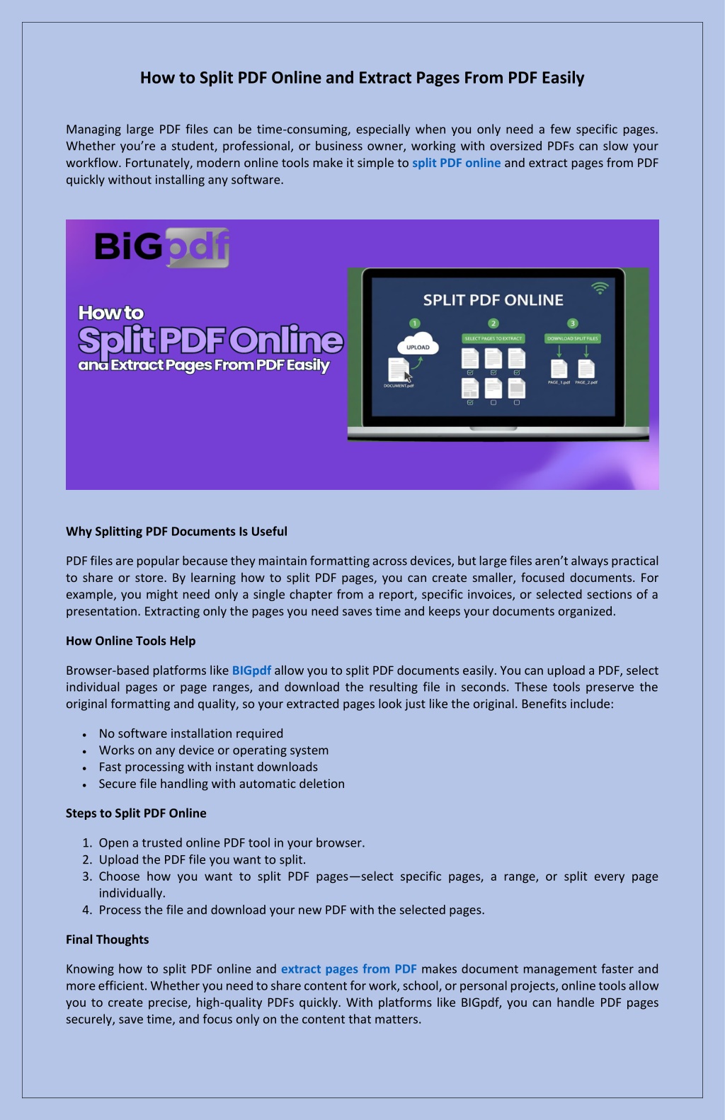 PPT - How to Split PDF Online and Extract Pages From PDF Easily ...