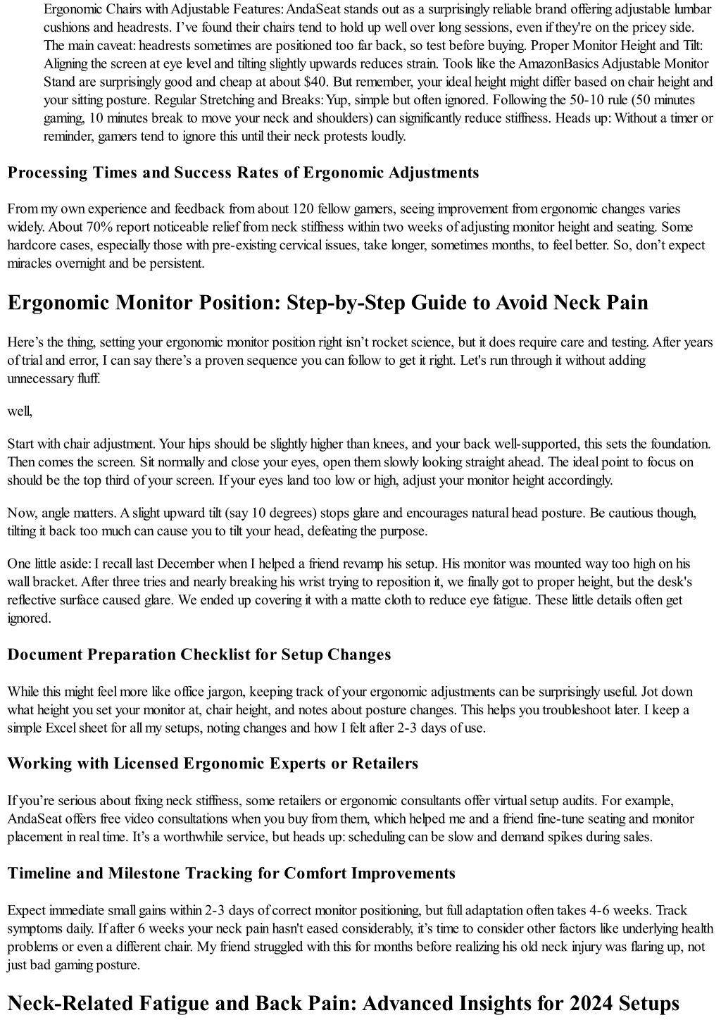 PPT - How to Stop Neck Pain While Playing PC Games: Monitor Height for ...