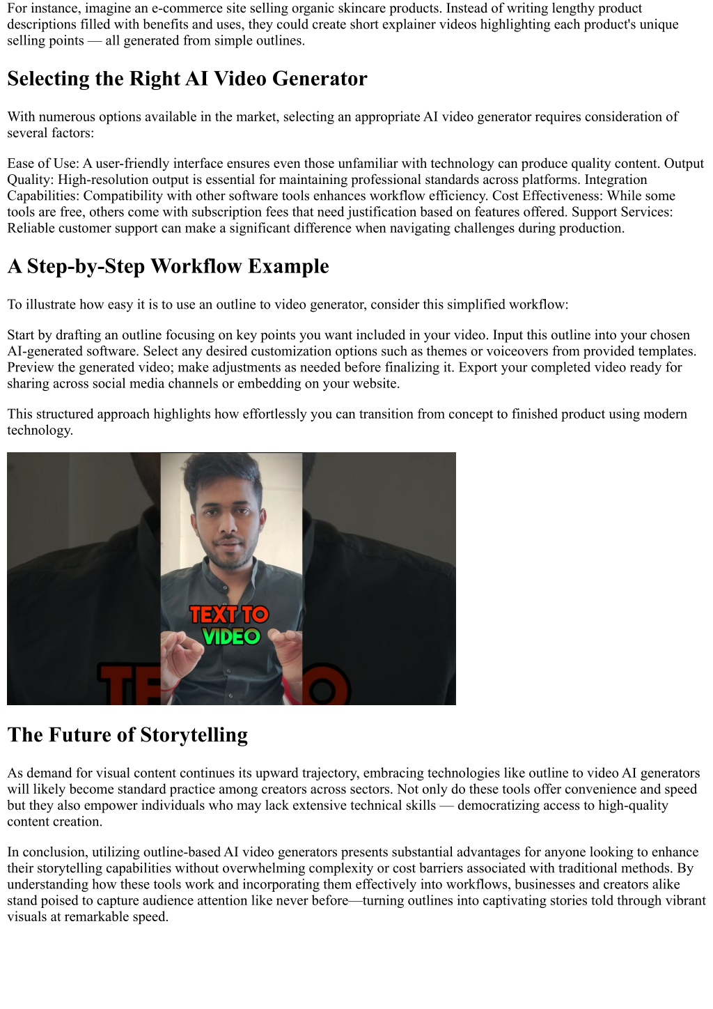 PPT - Using Outline to Video AI Generators for Quick Storytelling ...