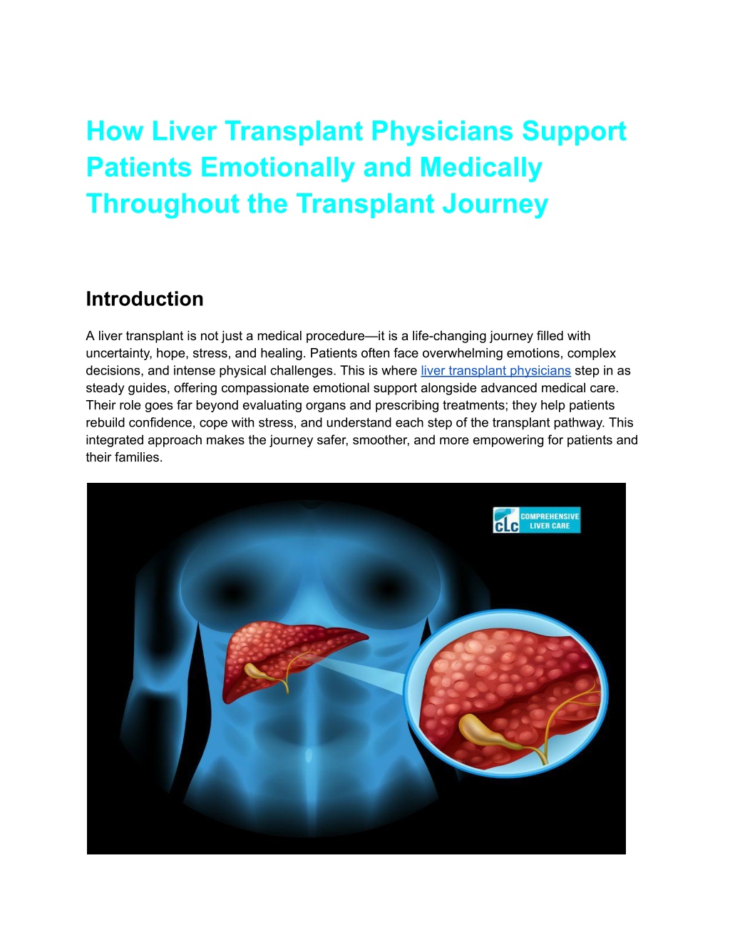 PPT - How Liver Transplant Physicians Support Patients Emotionally and ...