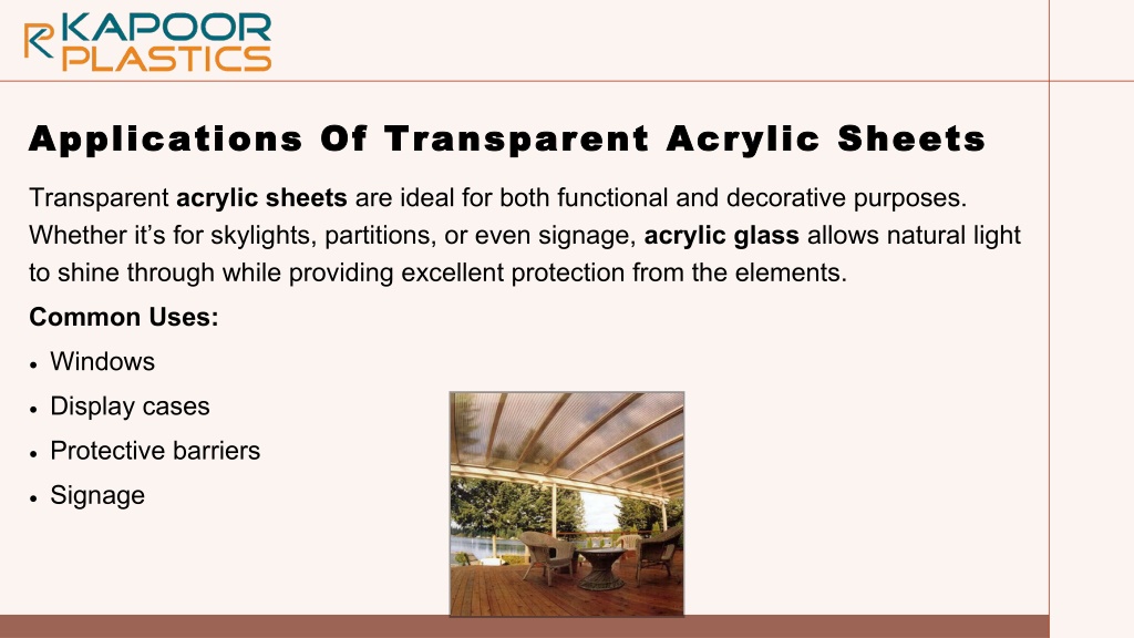 PPT - Kapoor Plastics High-Quality Acrylic Sheets for Every Application ...