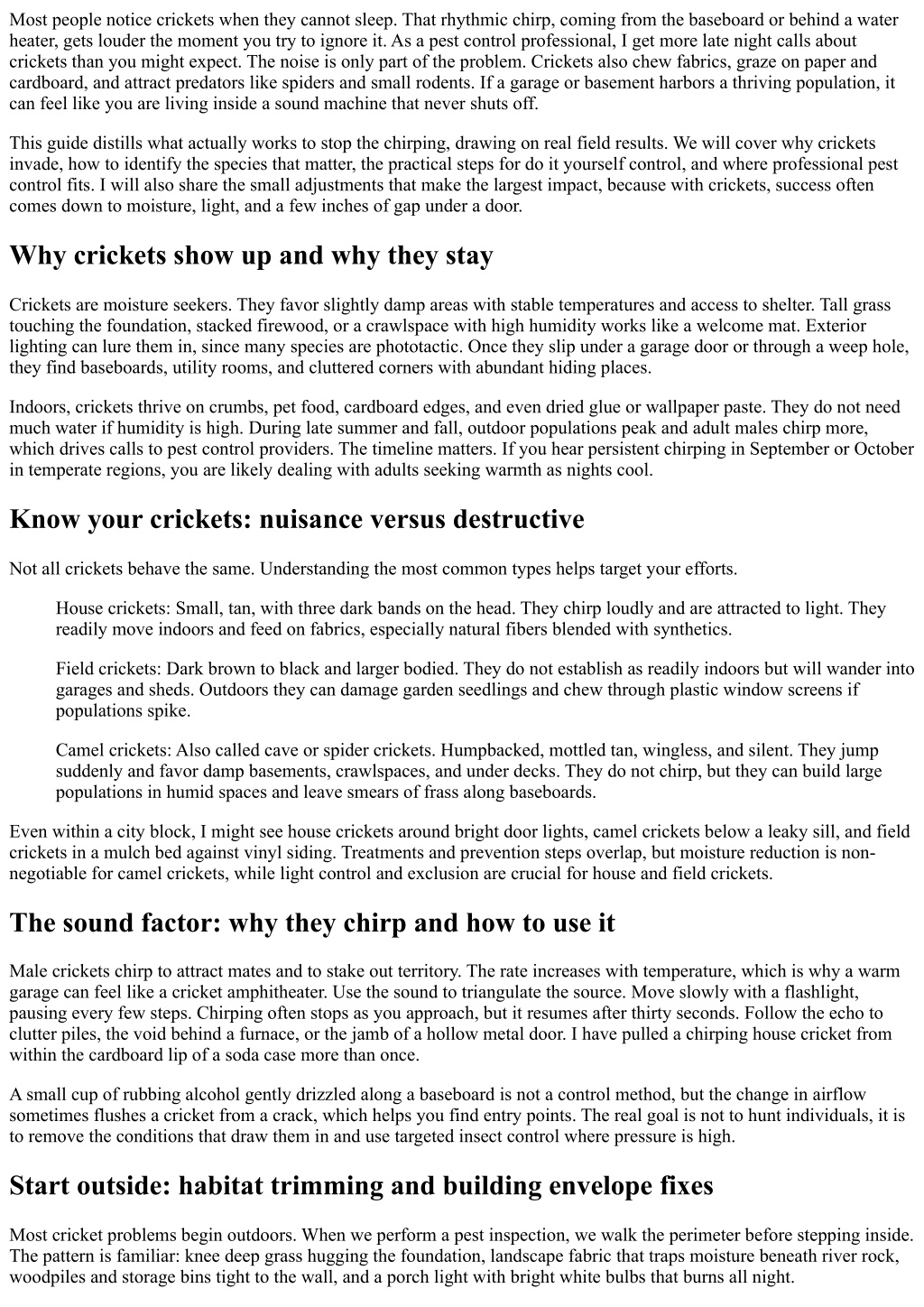 PPT - Cricket Control: Stop the Chirping with Proven Solutions ...